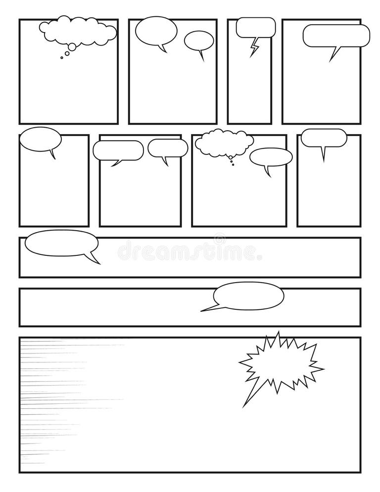 Comic Action Bubbles Blank Stock Illustrations – 250 Comic Action ...