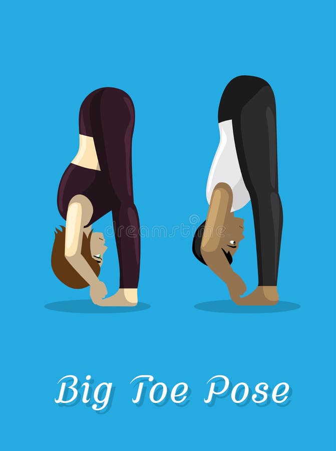 Manga Style Cartoon Yoga Big Toe Pose Ilustración del Vector ...