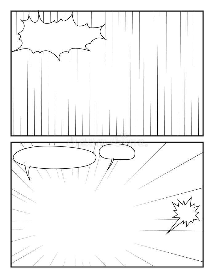 Manga style page design stock vector. Illustration of bubble - 152910067