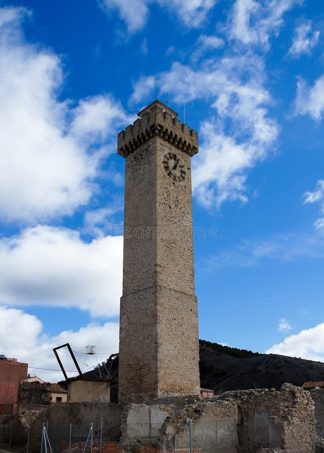 Mangana tower, Cuenca stock image. Image of cuenca, spanish - 24782691