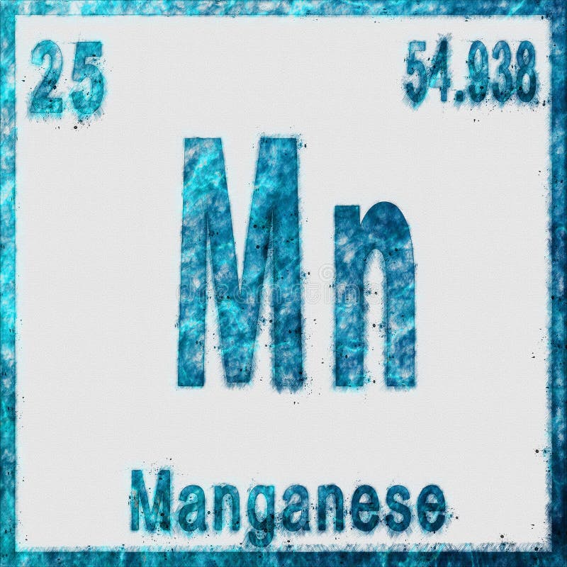 Manganese Chemical Element Blue on White Stock Illustration ...