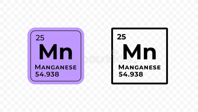 Manganese Chemical Element Of The Periodic Table Vector Stock Vector