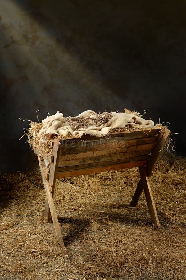 Manger and crown stock image. Image of christian, stable - 60388705