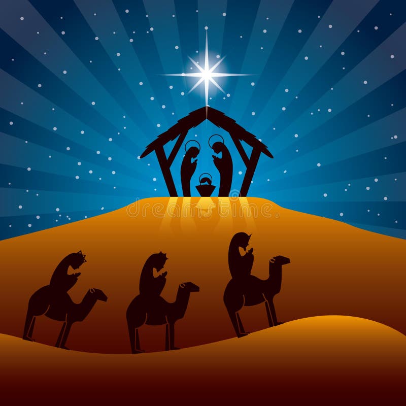 Manger design stock vector. Illustration of light, christmas - 46222583