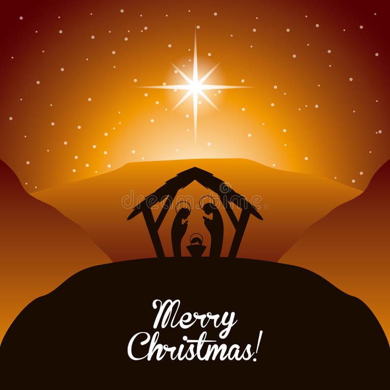 Manger design stock vector. Illustration of mary, manger - 46222594