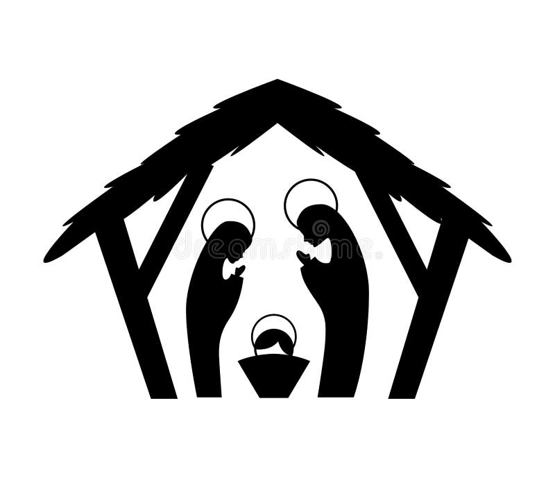 Manger design stock vector. Illustration of mary, bethlehem - 46222636