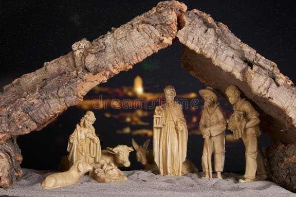 Manger by night stock image. Image of seasonal, nativity - 3698673