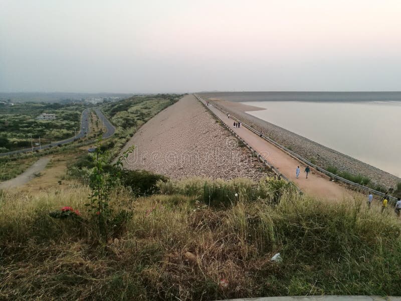 Sun set on Mangla Dam stock image. Image of alot, secrets - 134019041