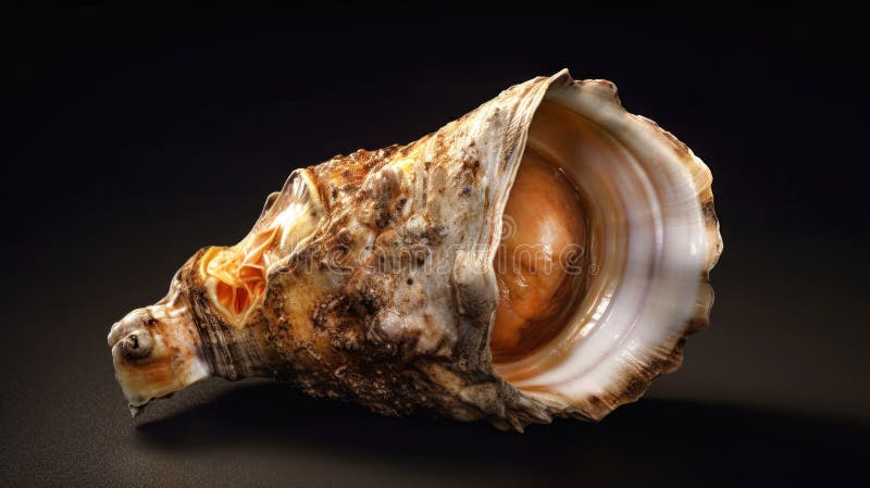 The Mangled and Damaged Shell of an Oyster Clam, Caused by the Damaging ...