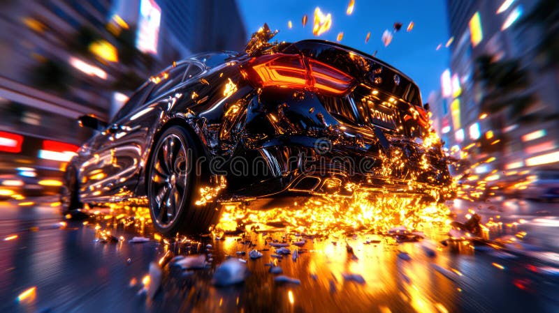 Mangled Metal: a Devastating Car Accident Leaves a Vehicle Severely ...