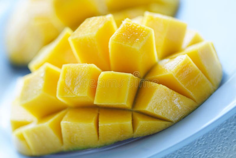 Cut Mango stock image. Image of fruit, mangoes, yellow - 107887