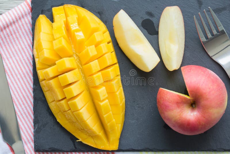 Mango and apple stock photo. Image of diet, natural - 148308306