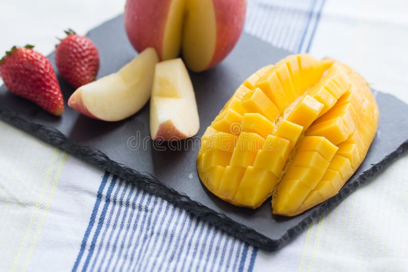 Mango and apple stock image. Image of fruit, vitamin - 148308333