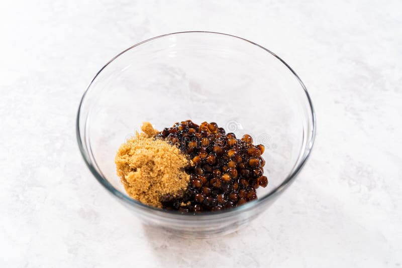 Mango boba smoothie stock image. Image of food, refreshment - 275782657