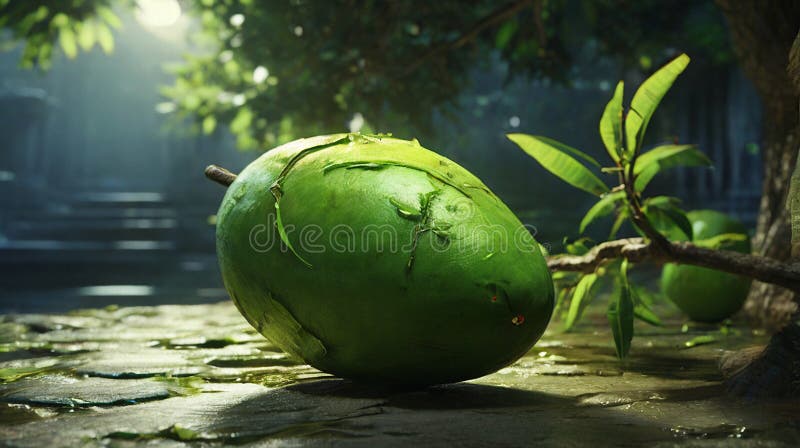 Mango with Branch Big Cholo Stock Illustration - Illustration of ...