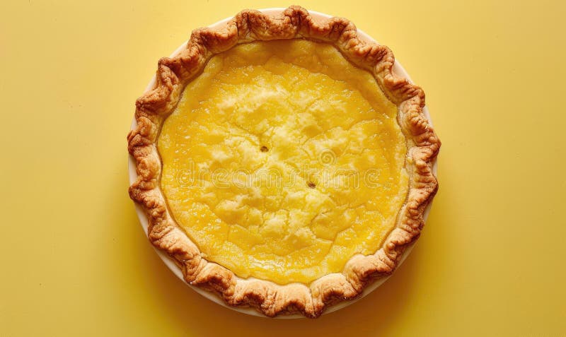 Mango and Buttermilk Pie on a Light Yellow Surface Stock Photo - Image ...