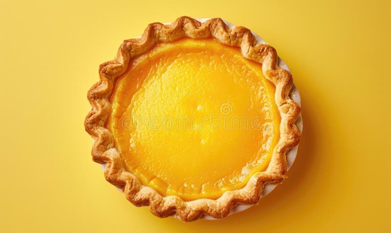 Mango and Buttermilk Pie on a Light Yellow Surface Stock Image - Image ...