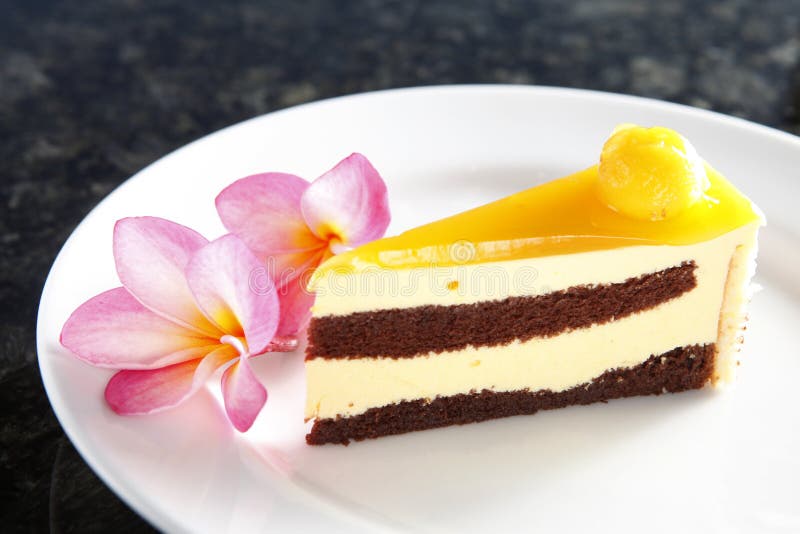 Mango cake stock image. Image of flavor, yummy, chocolate - 9430305