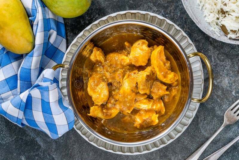Mango and chicken curry stock image. Image of curry - 285543215