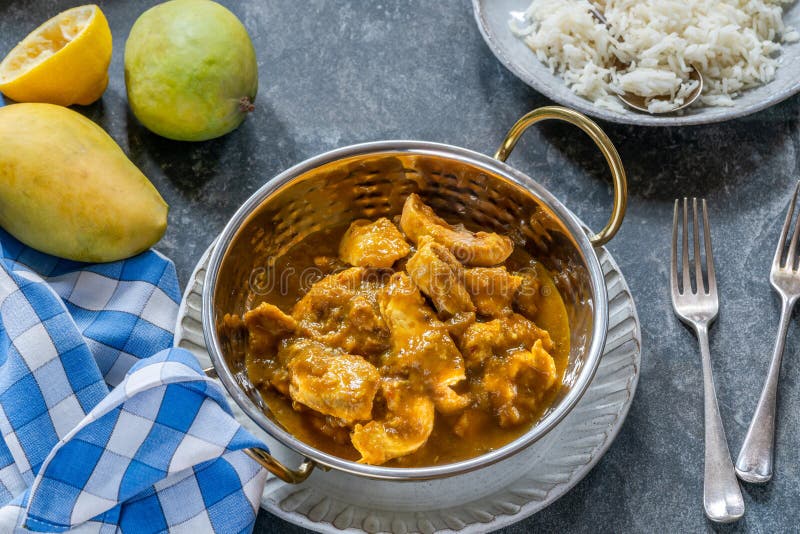 Mango and chicken curry stock image. Image of tasty - 285543229