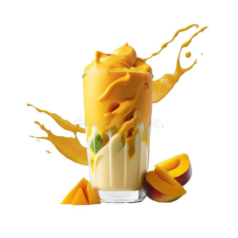Mango Cocktail Spread with Generative AI Stock Illustration ...