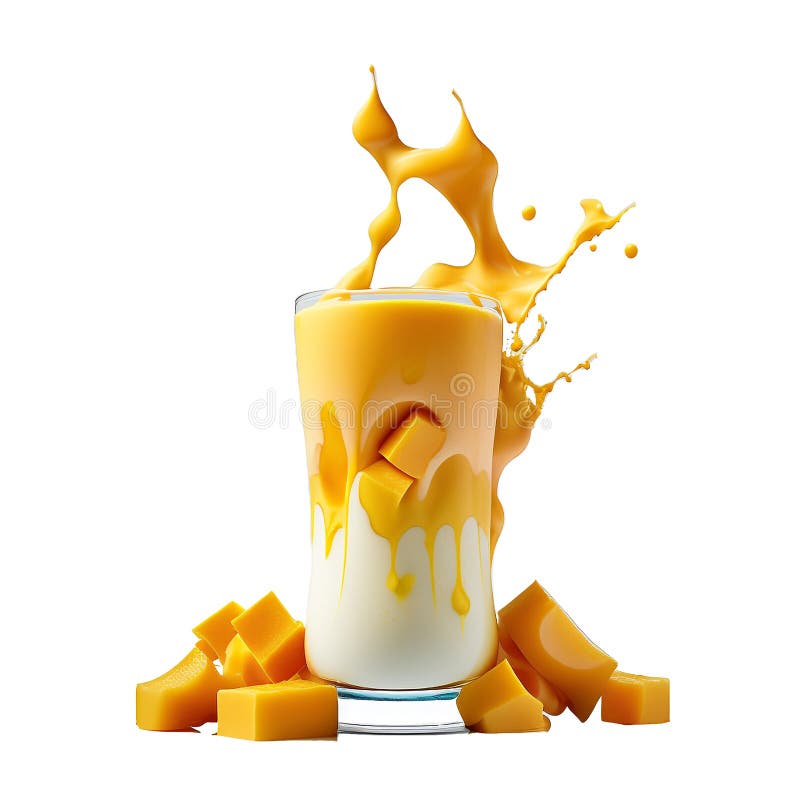 Mango Cocktail Spread with Generative AI Stock Illustration ...