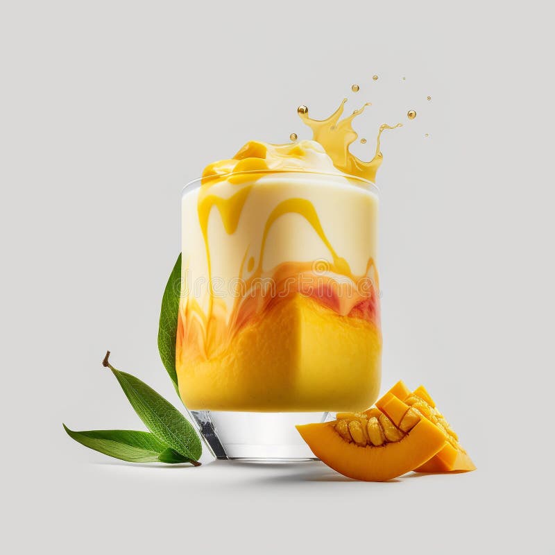 Mango Cocktail Spread with Generative AI Stock Illustration ...