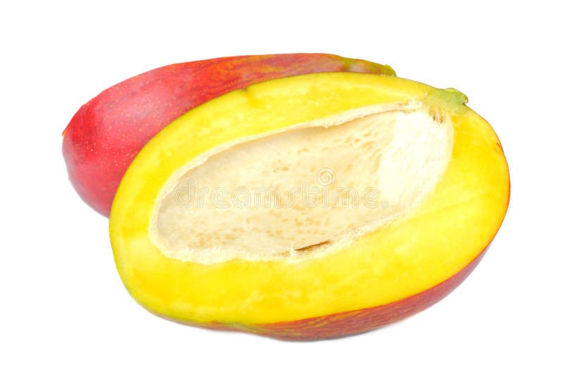 Mango Cut in Half stock photo. Image of yellow, cross - 22577064