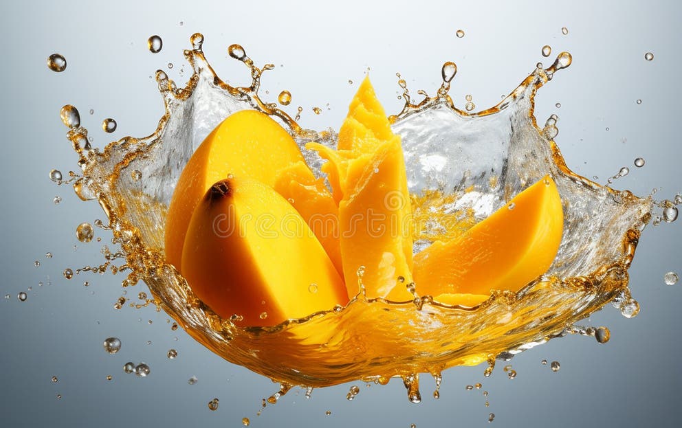 Mango Drop Transparent Background Stock Image - Image of unique ...