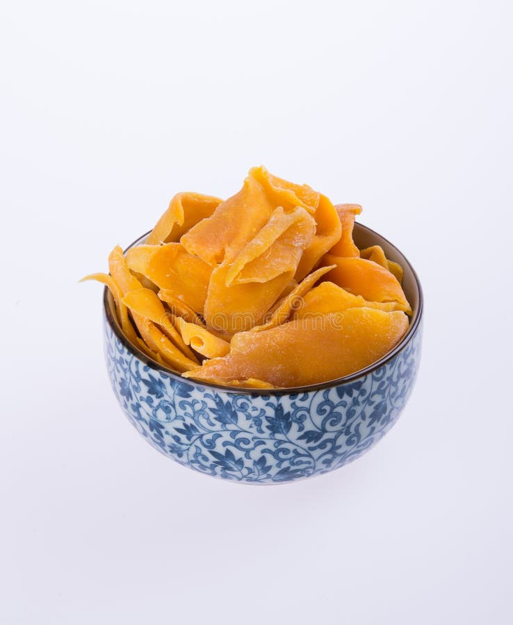 Mango Dry in Bowl or Dried Mango Slices. Stock Photo - Image of diet ...