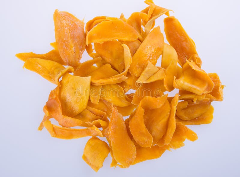 Mango Dry or Dried Mango Slices on Background. Stock Image - Image of ...