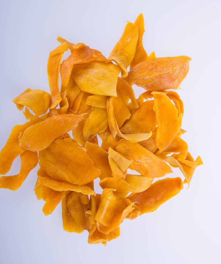 Mango Dry or Dried Mango Slices on Background. Stock Image - Image of ...