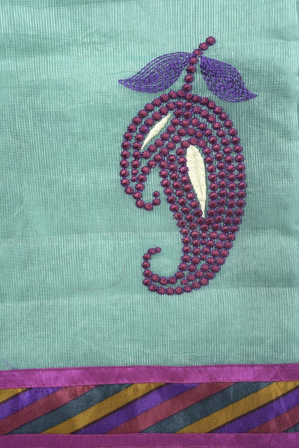 Mango embroidery detail stock image. Image of fabric - 34037899