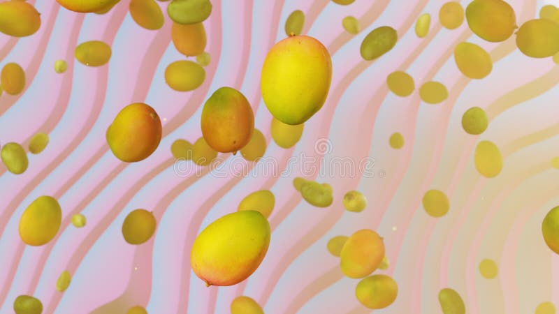 Mango Falling stock illustration. Illustration of cube - 317049287