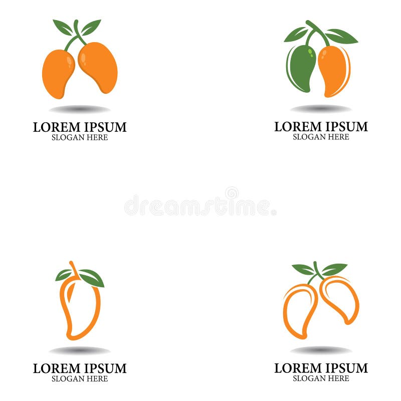 Mango Flat Image Logo Vector Template Illustration Design. Stock Vector ...