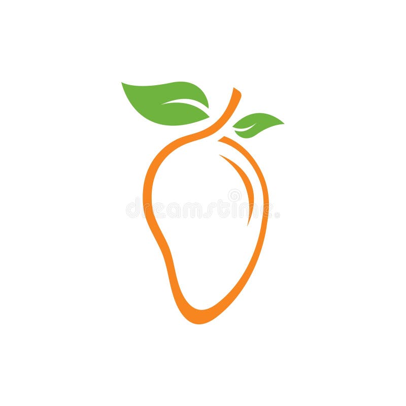 Mango in Flat Style. Mango Vector Logo Stock Vector - Illustration of ...