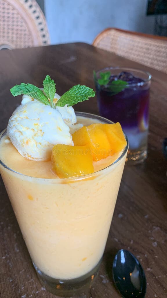 Mango float stock photo. Image of mango, drinking, float - 261777260