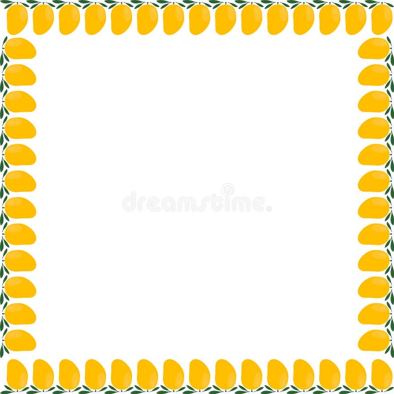 Mango Frame. Hello Autumn, Thanksgiving Decoration Stock Illustration ...