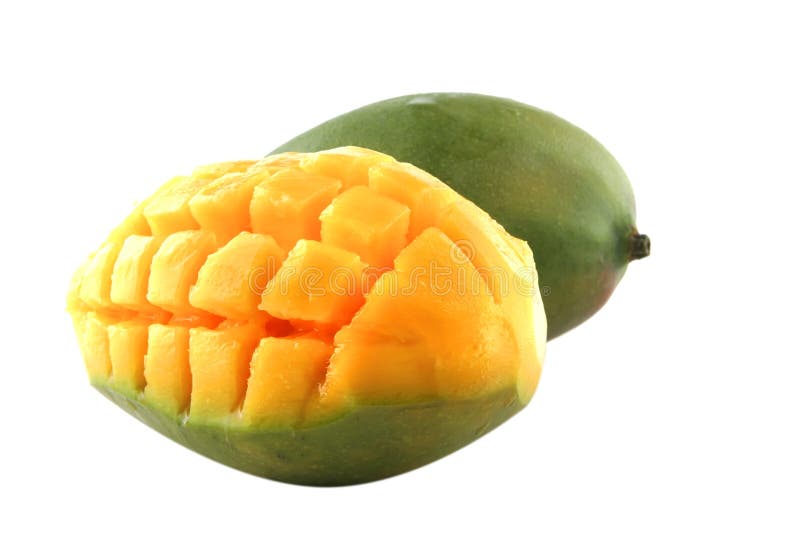 Mango fresco sobre blanco imagen de archivo. Imagen de sabroso - 10405081