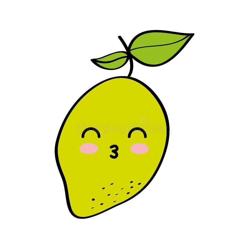Mango Fresh Fruit Comic Character Stock Vector - Illustration of ...