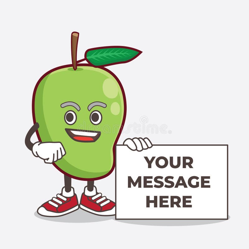 Mango Fruit Cartoon Mascot Character Dressed As a Super Hero Stock ...