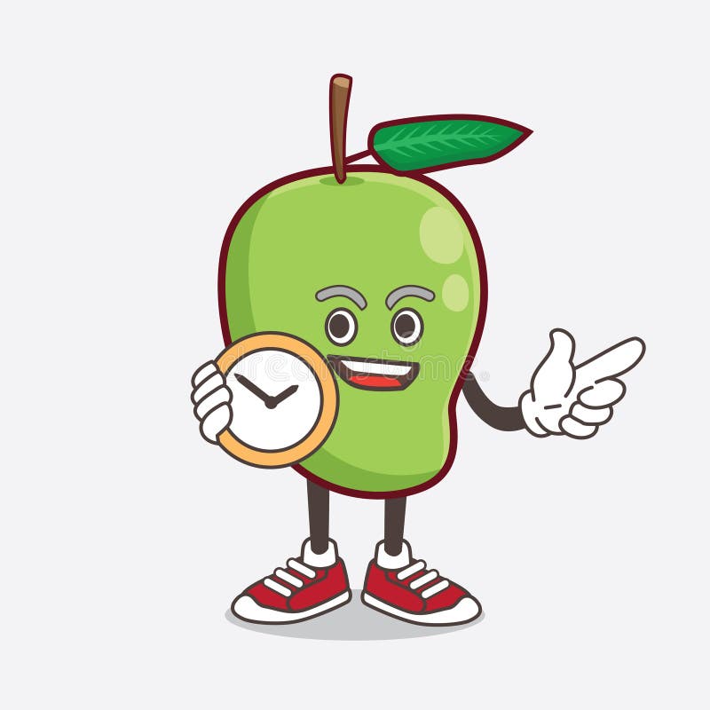 With Clock Mango Tree in the Cartoon Shape Stock Vector - Illustration ...