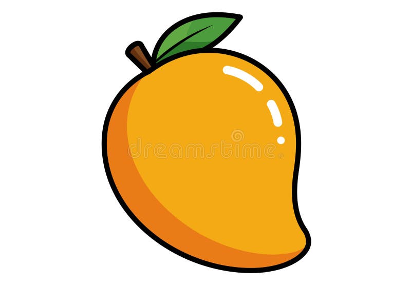 Mango fruit clip art stock vector. Illustration of design - 370727951