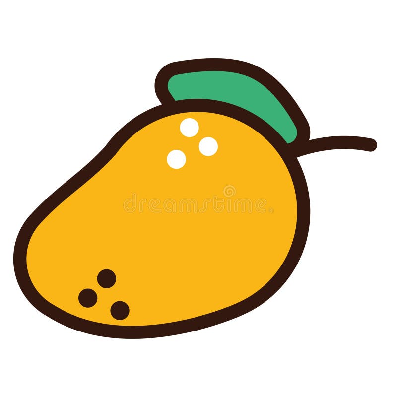 Mango fruit doodle icon stock vector. Illustration of food - 244807498