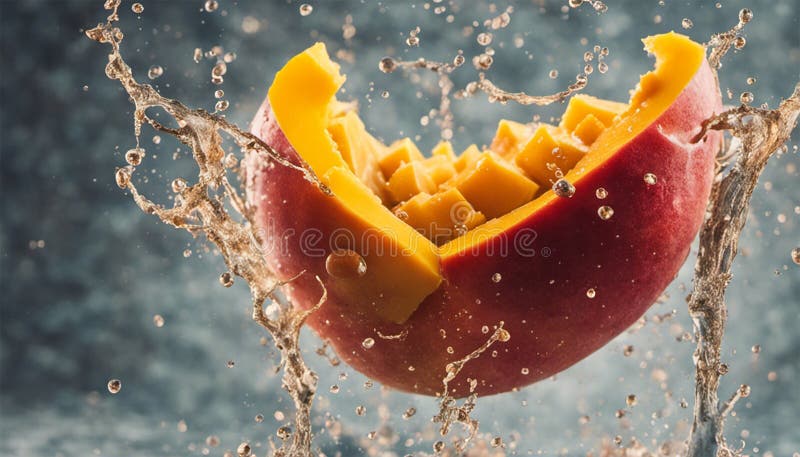 Mango Fruit Dramatic Fresh Conceptual Photo Stock Illustration ...