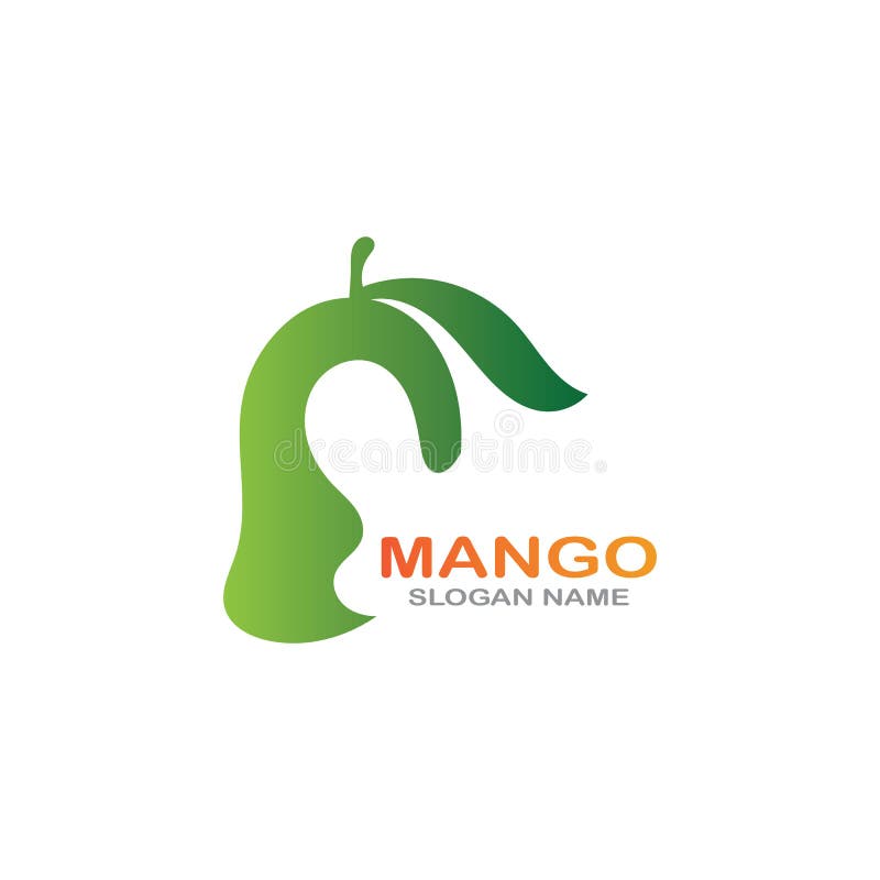 Mango Fruit in Flat Style. Innovation Vector Logo Design Stock ...