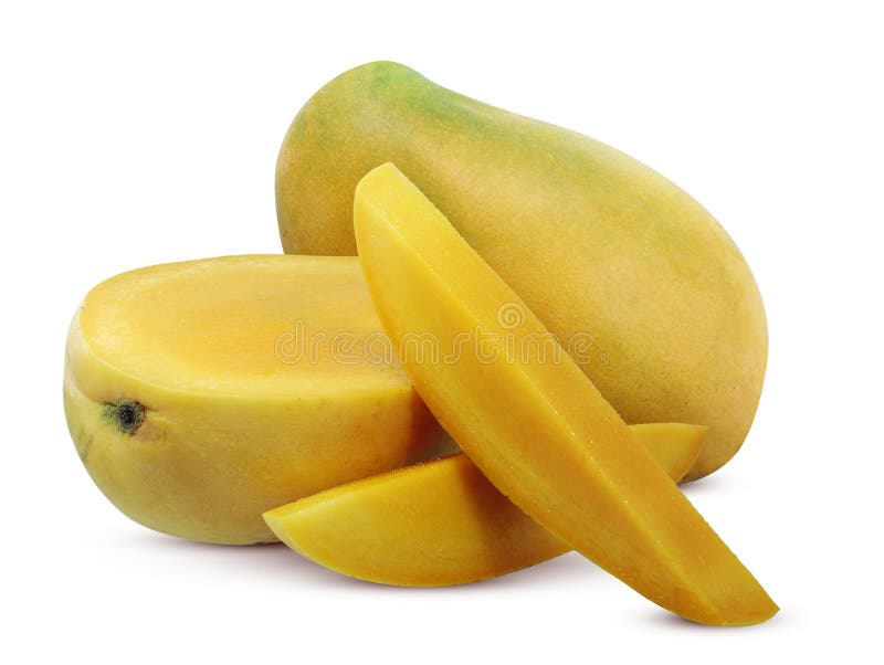 Mango Fruit Isolated on White Background Stock Photo - Image of dessert ...