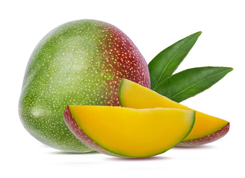 Mango Fruit Isolated on White Stock Photo - Image of natural, organic ...