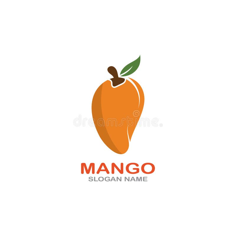 Mango Fruit Logo Template Vector Illustration Design Stock Illustration ...