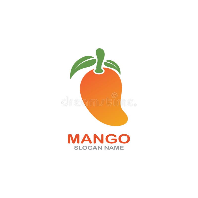 Mango Fruit Logo Template Vector Illustration Design Stock Illustration ...